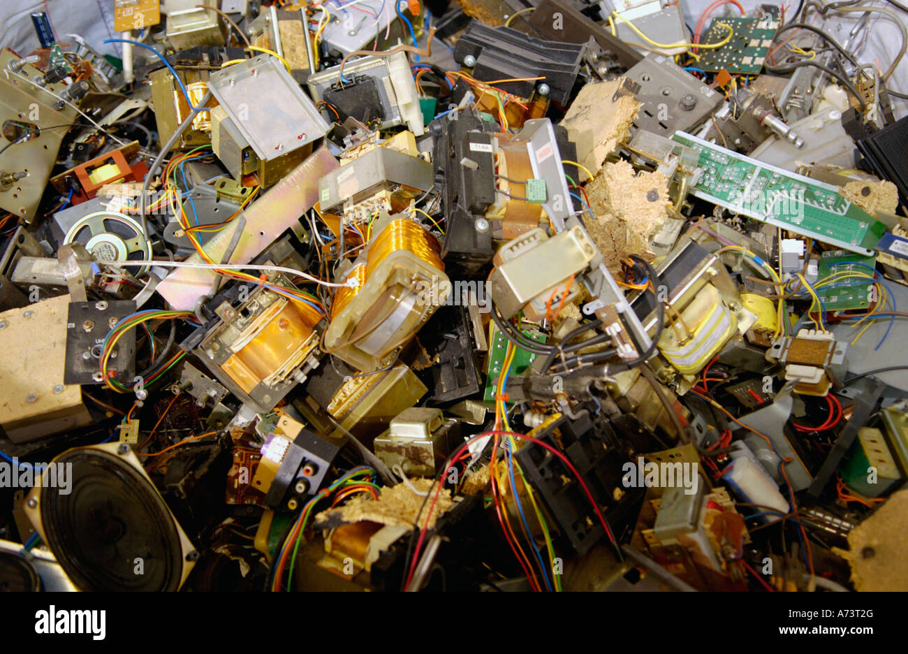 Components from cathode ray tube CRT computer monitors and domestic ...