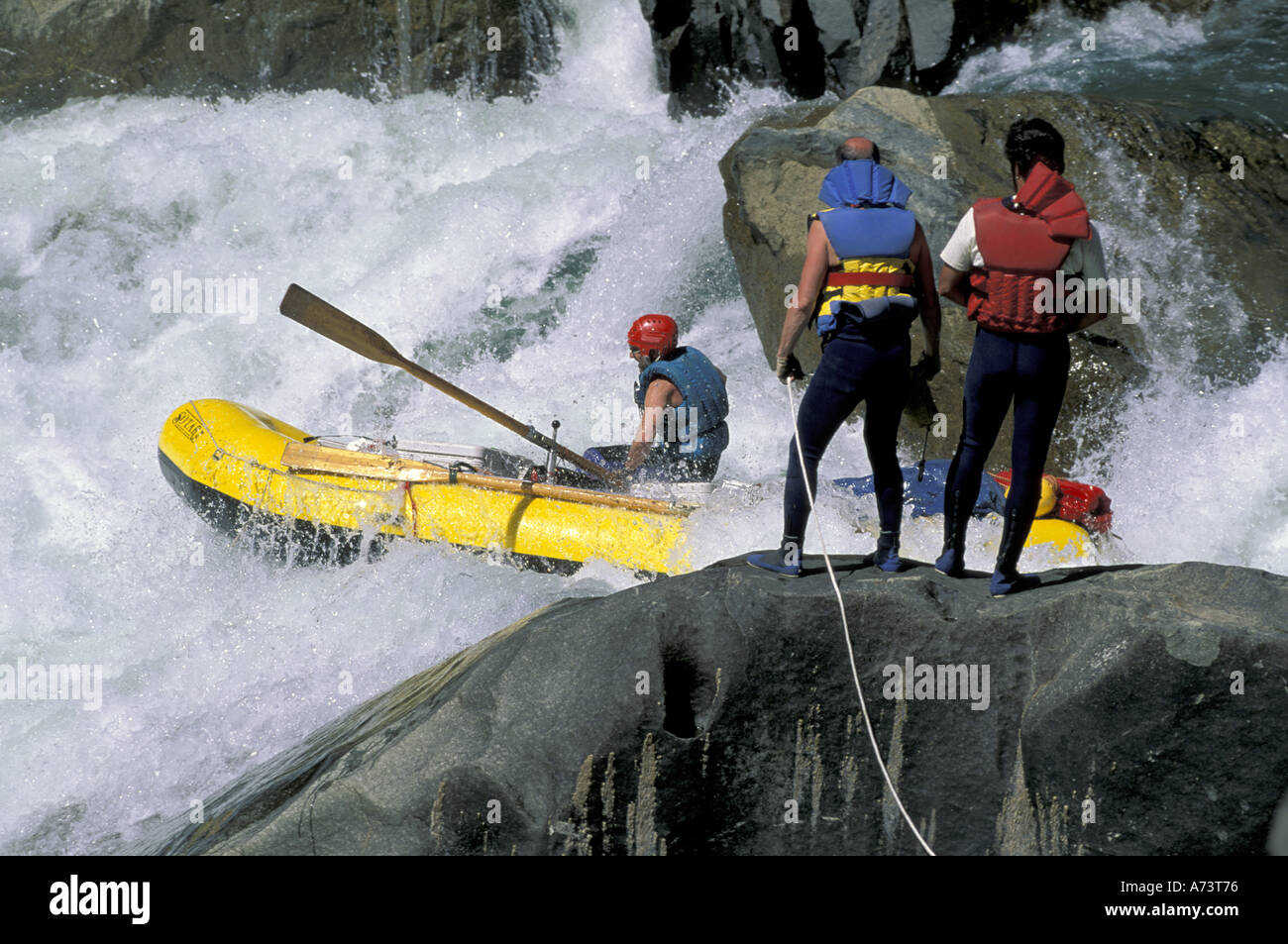 South America, Chile, Bio Bio River. Rafters Stock Photo - Alamy