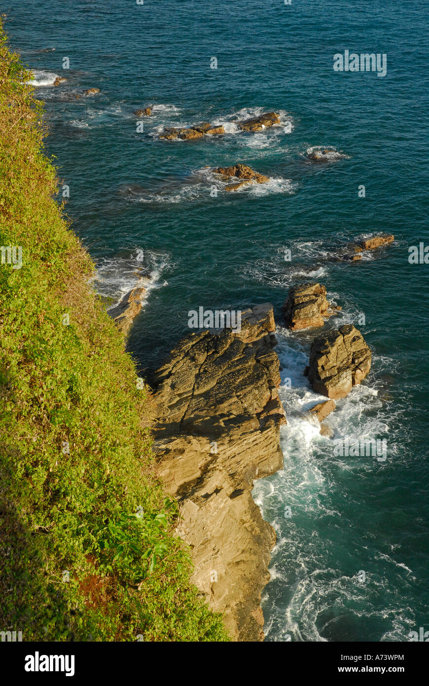 Rock formations as seen from Catedral, Manuel Antonio National Park ...