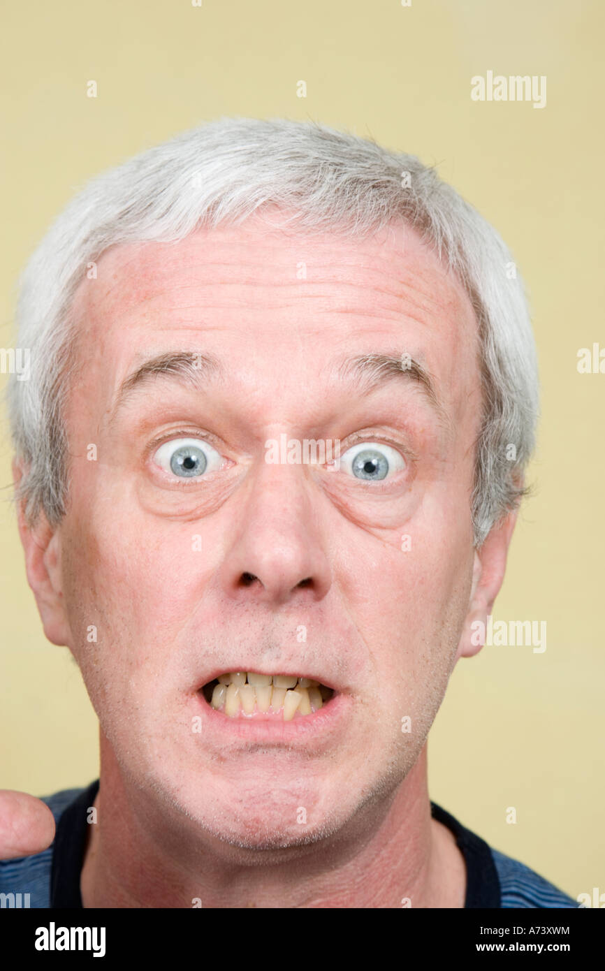Angry grey haired old man hi-res stock photography and images - Alamy
