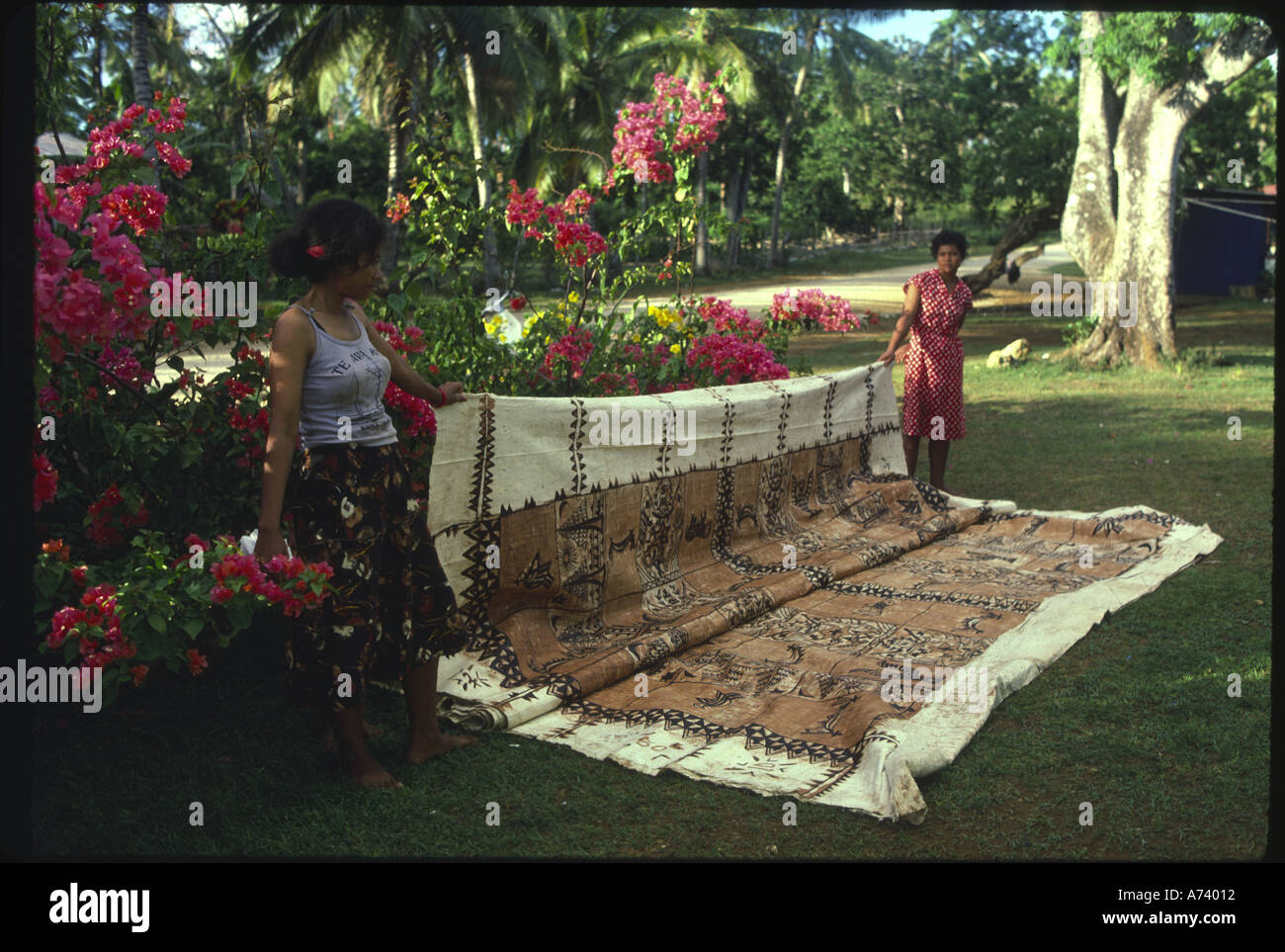Tapa cloth Vavau Island Tonga NMR editorial use only Stock Photo - Alamy
