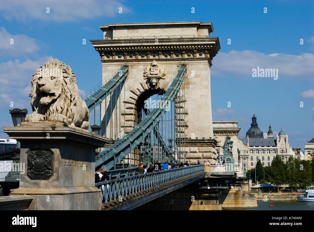 Chain Bridge at budapest Stock Photo - Alamy