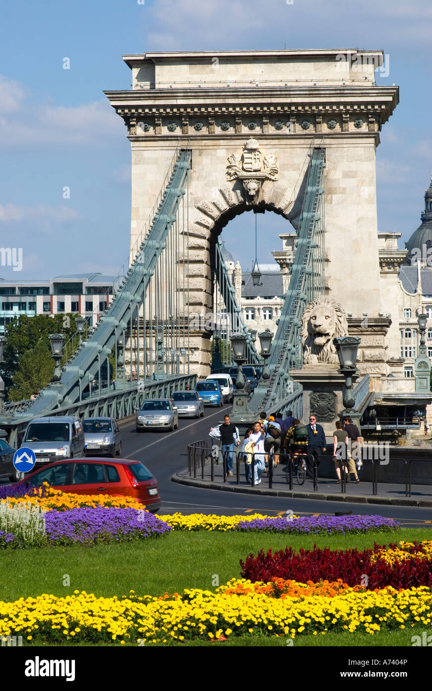 Chain Bridge at budapest Stock Photo - Alamy