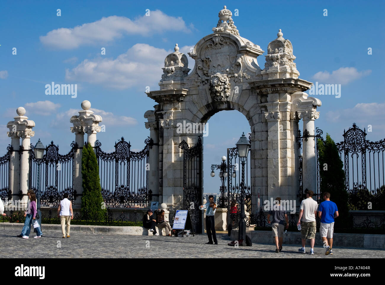 gate at royal palace of buda in budapest Stock Photo - Alamy
