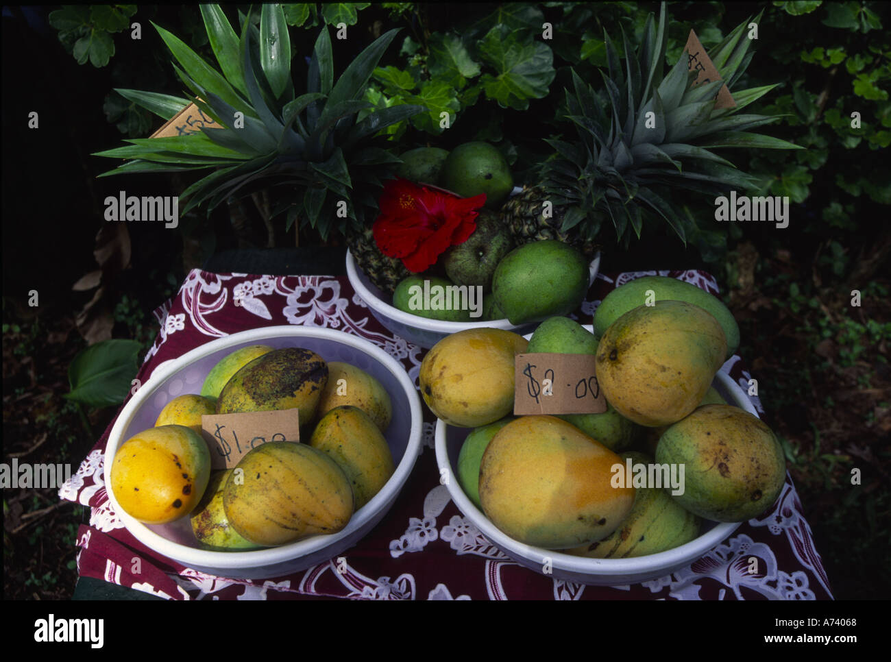 Tropical fruit Rarotonga Cook Islands Stock Photo - Alamy