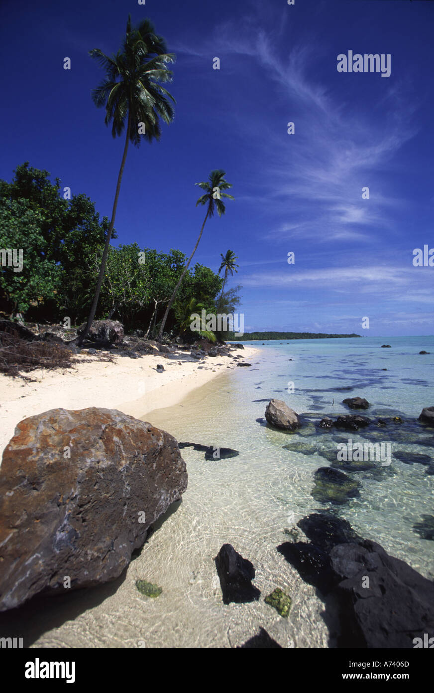 Amuri Beach Aitutaki Cook Islands Stock Photo - Alamy