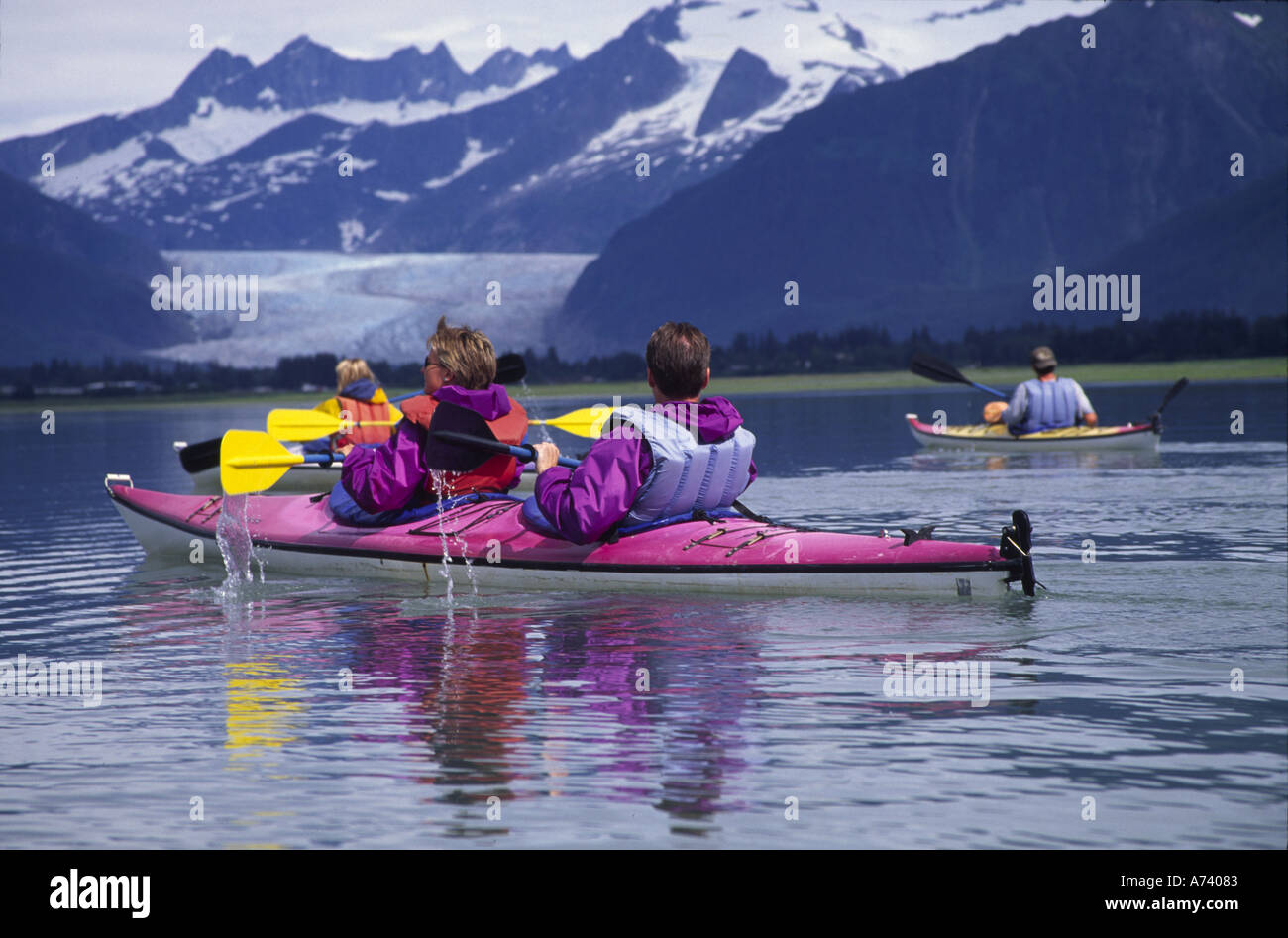 Kayaking Mendenhall Glacier Juneau Alaska Stock Photo - Alamy