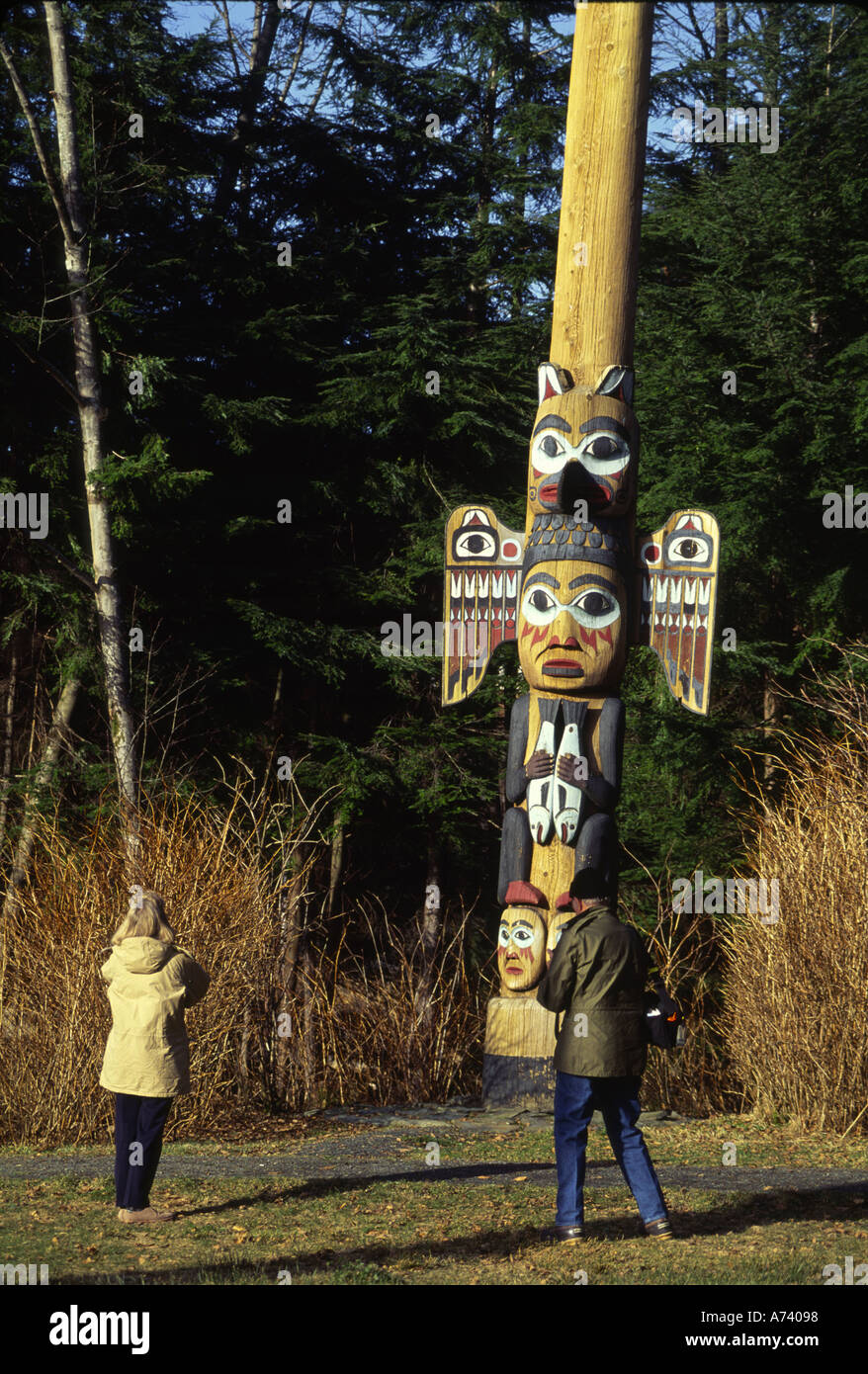 Totem Bight State Park Ketchikan Alaska Stock Photo - Alamy