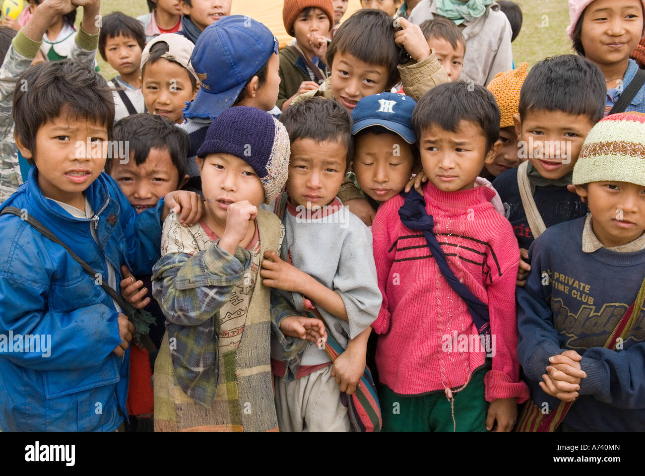 Rawang and Lisu children Kachin State Myanmar Stock Photo - Alamy