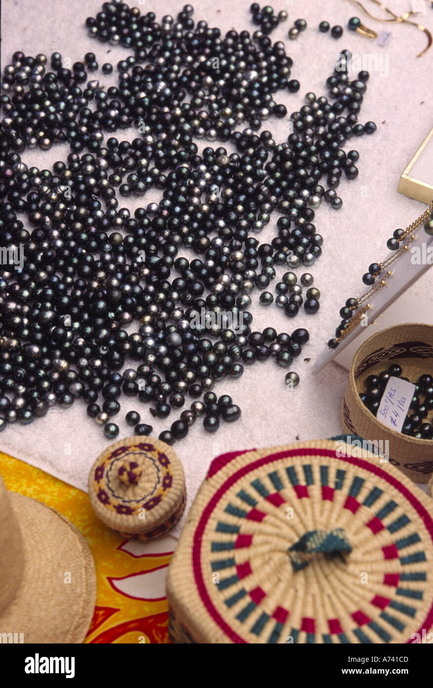 Black Pearls Ahe Tuamotus Frenck Polynesia Stock Photo - Alamy