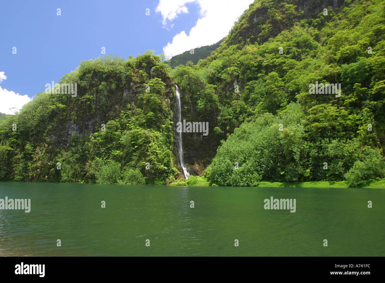 Papenoo Valley waterfall Tahiti French Polynesia Stock Photo - Alamy