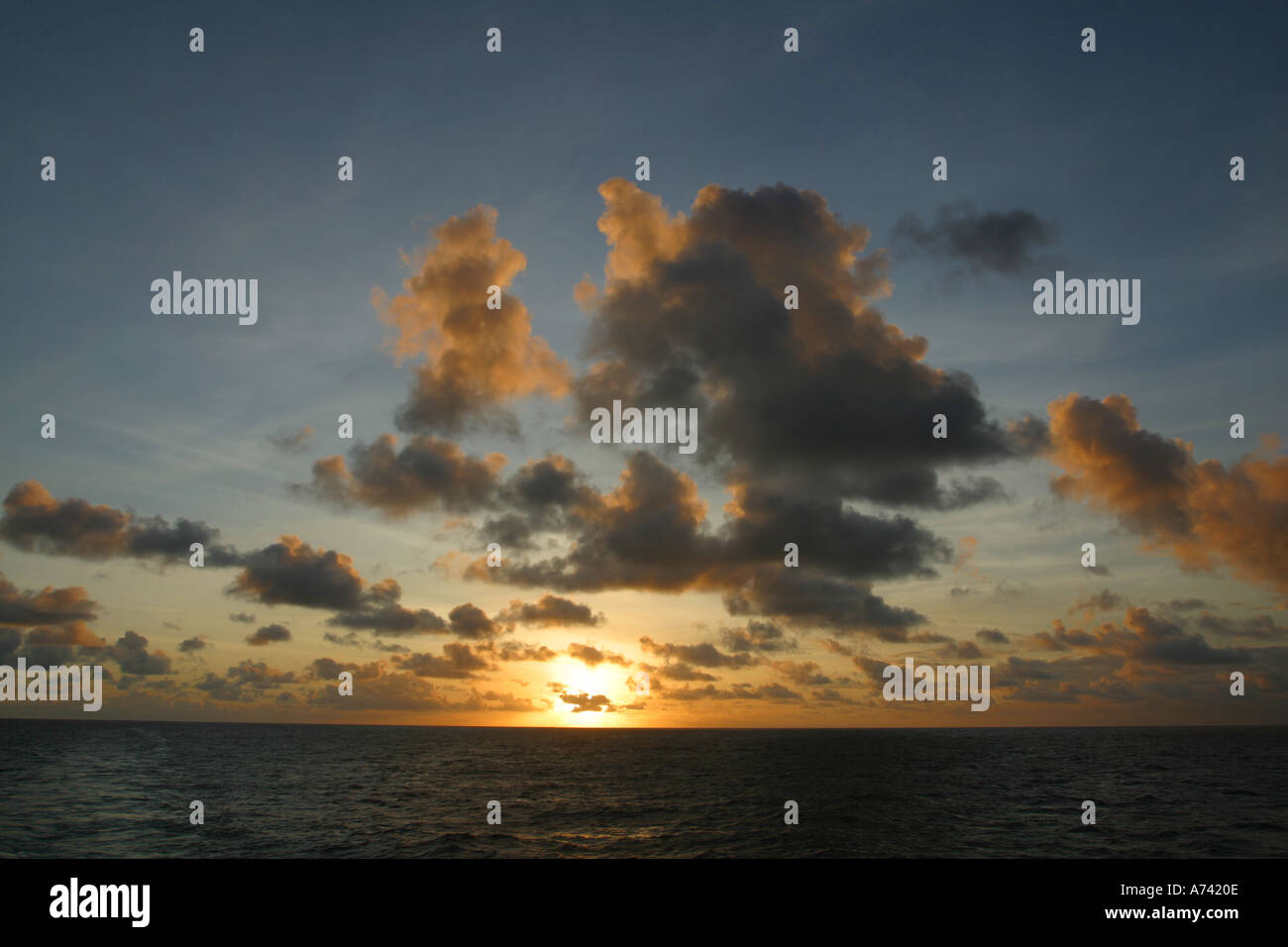 Sunset South Pacific Stock Photo - Alamy