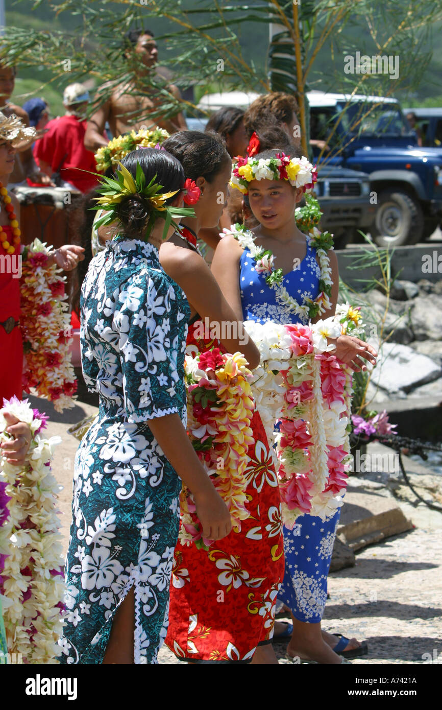 Hakahau Ua Pou Marquesas French Polynesia editorial use only no model ...