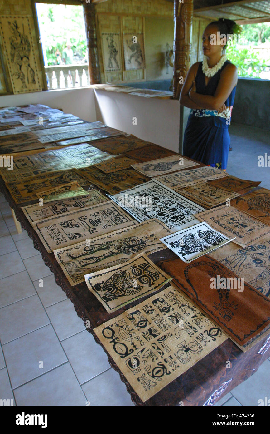 Tapa cloth Omoa village Fatu Hiva Marquesas French Polynesia Editorial ...
