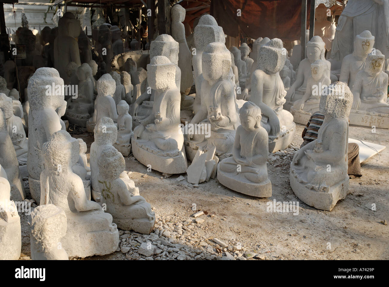 production of marble statues Mandalay Myanmar Stock Photo - Alamy