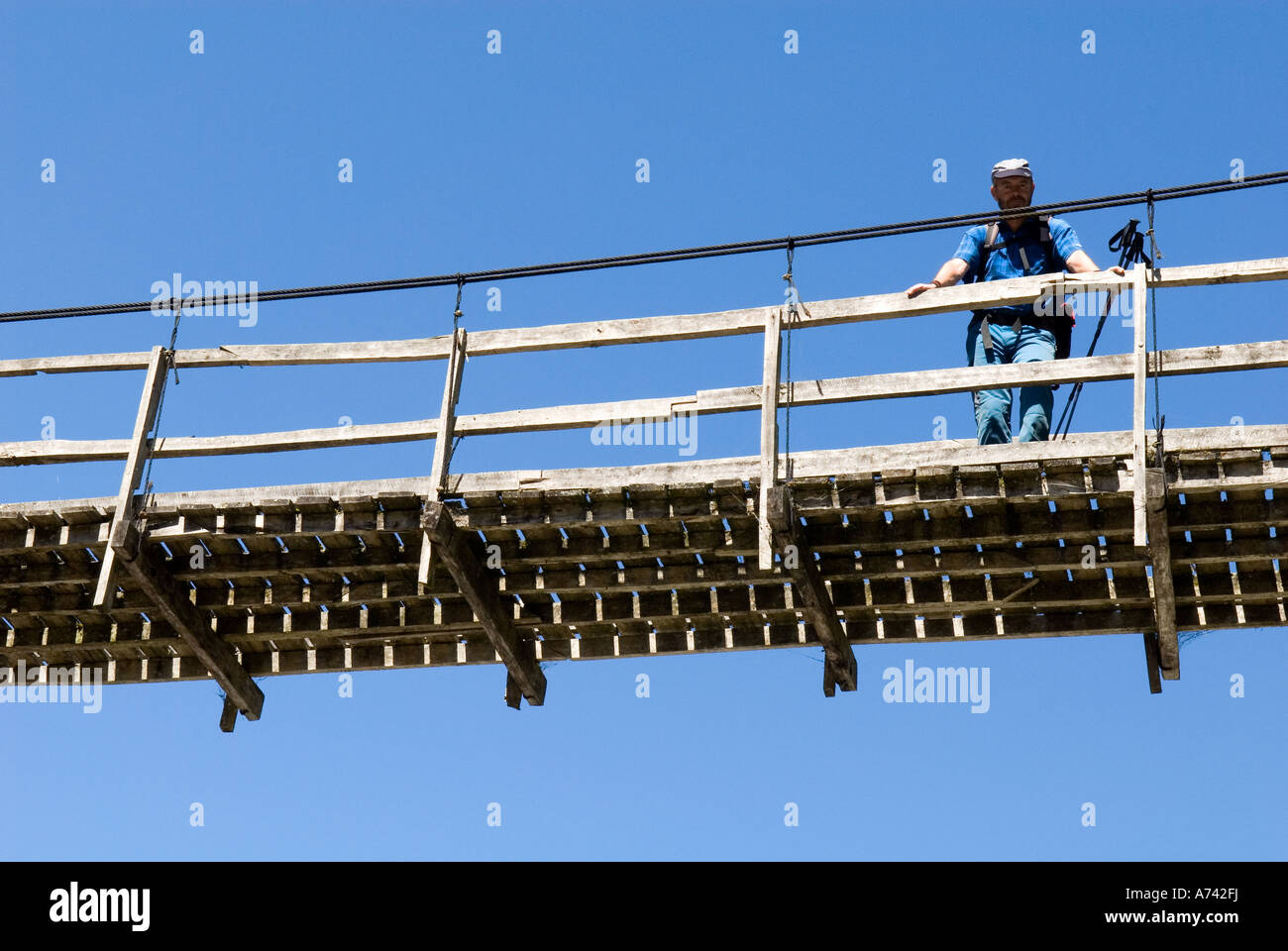 suspension bridge Kachin State Myanmar Stock Photo - Alamy