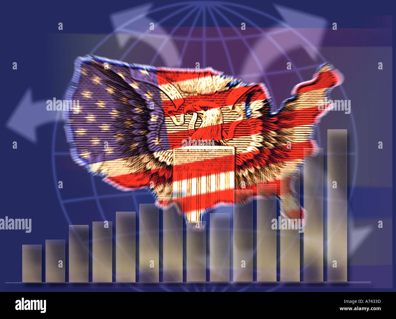 US economy illustration Stock Photo - Alamy