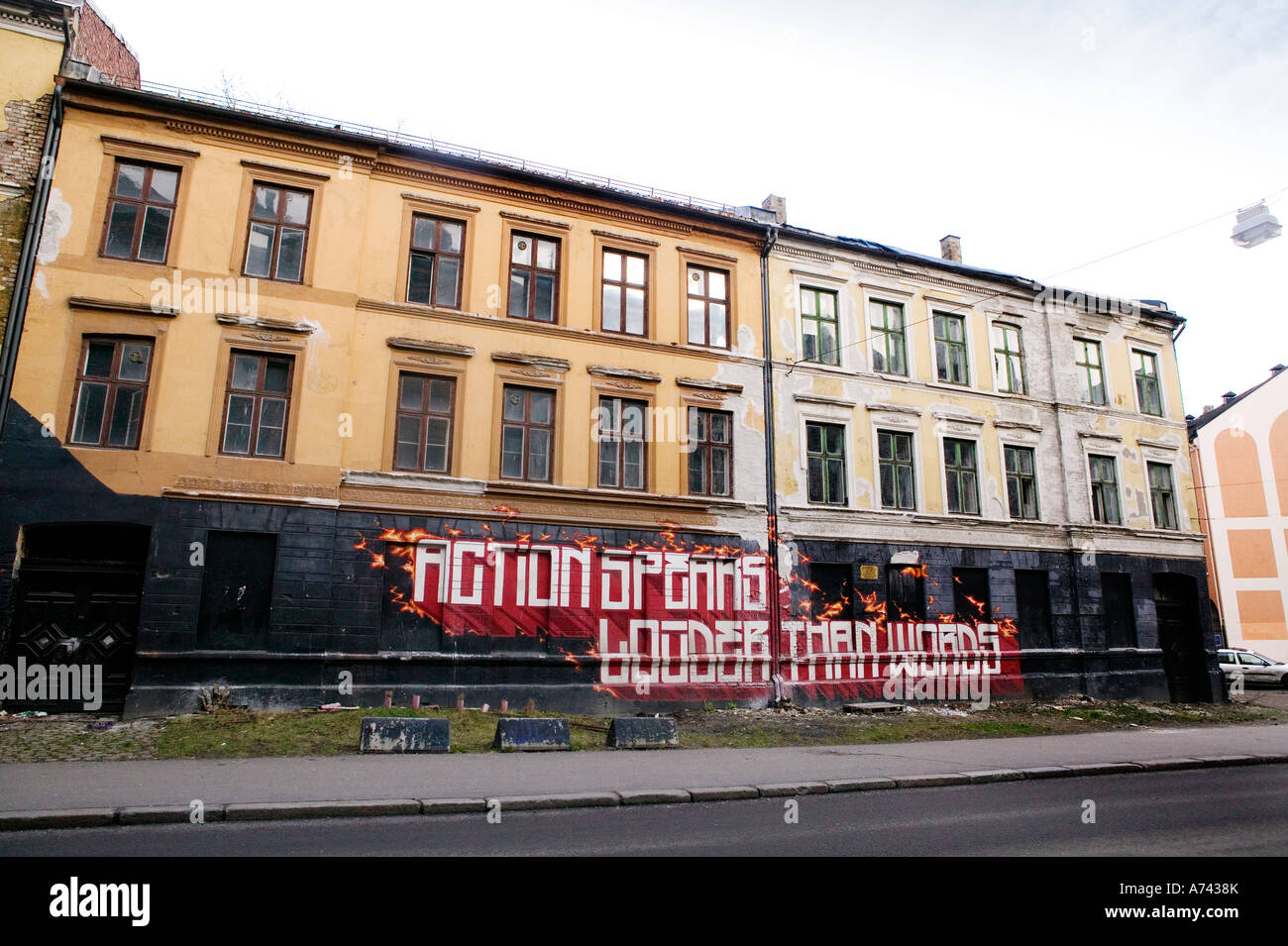 An building in Oslo occupied by a group called Blitz Stock Photo - Alamy