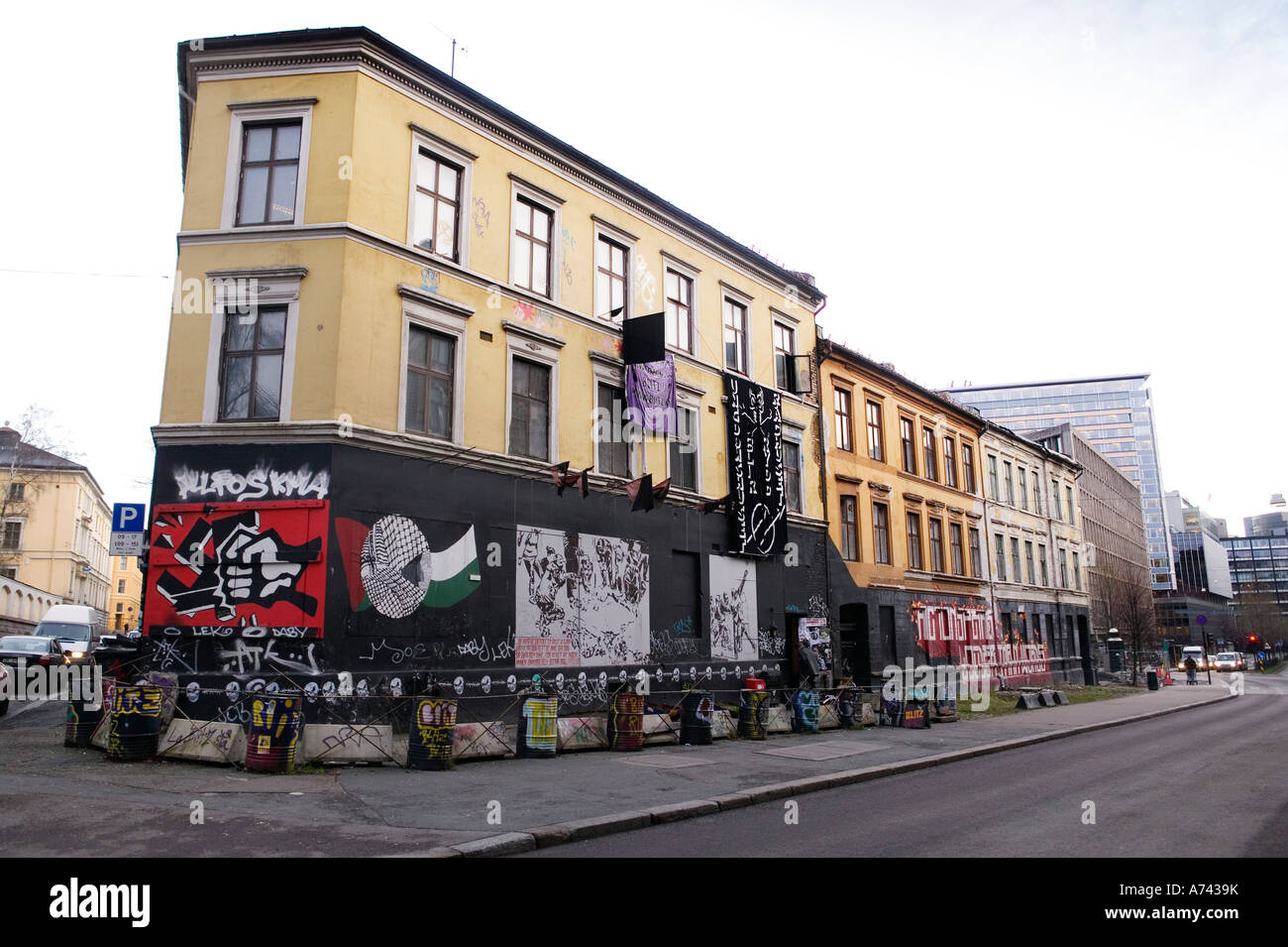 Youth occupied building in Oslo norway The building is occupied by the ...