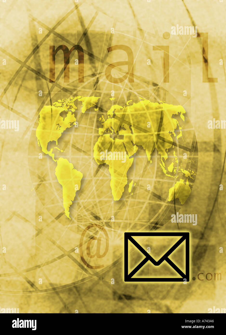 Internet concept email illustration Stock Photo - Alamy