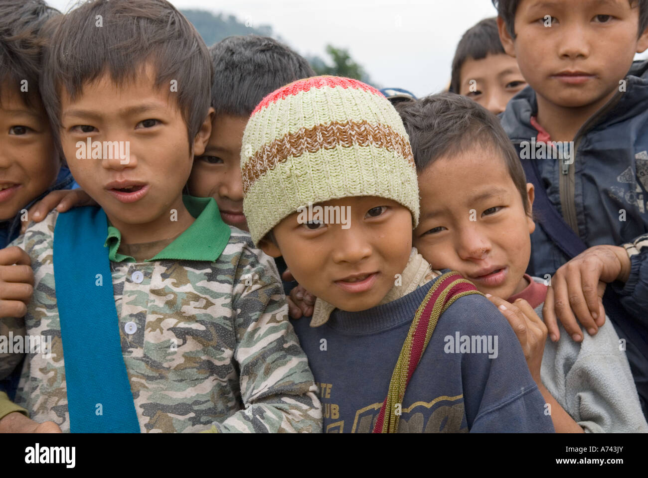 Rawang and Lisu children Kachin State Myanmar Stock Photo - Alamy