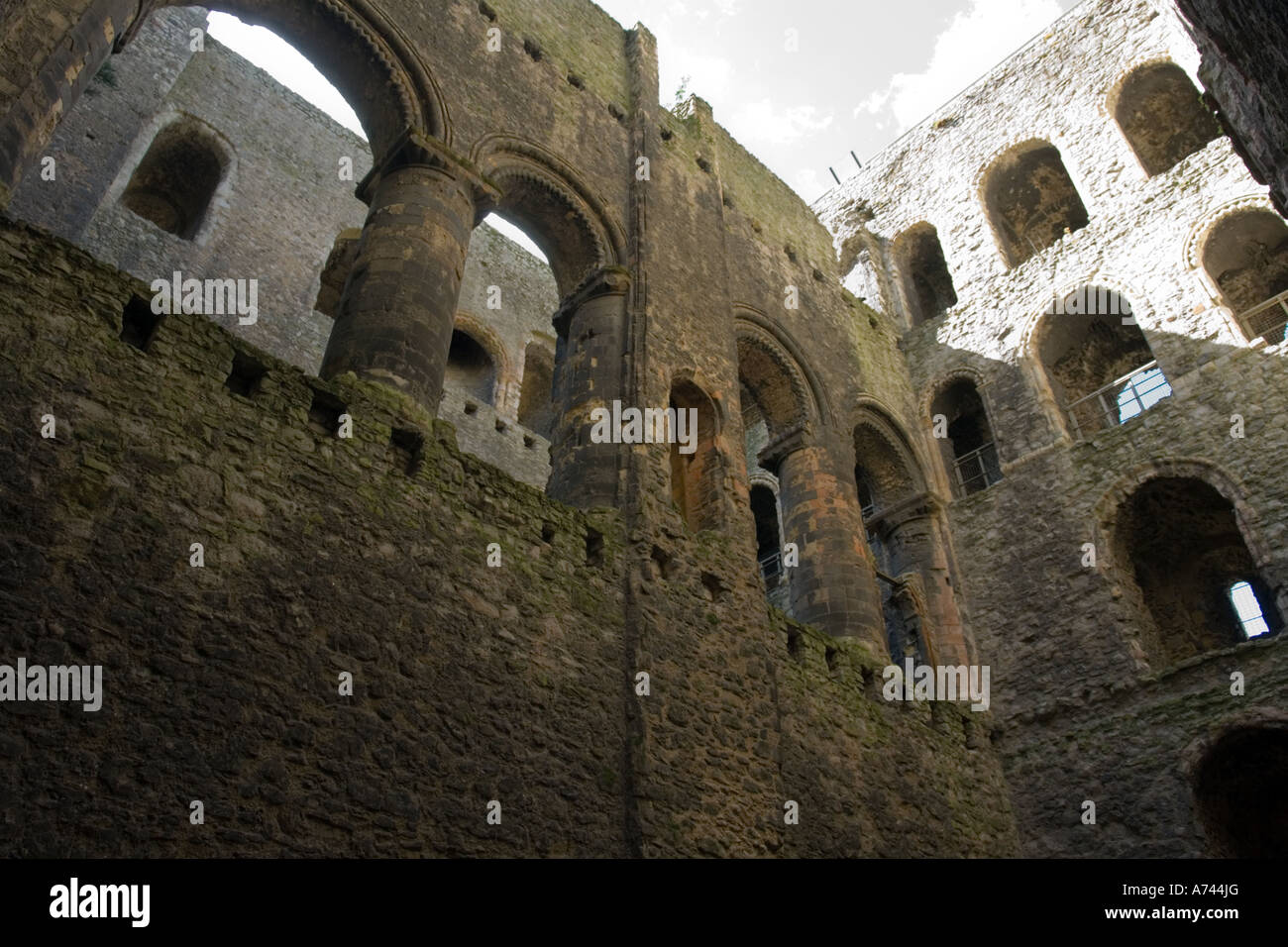 Imposing interior of Rochester Castle Stock Photo - Alamy