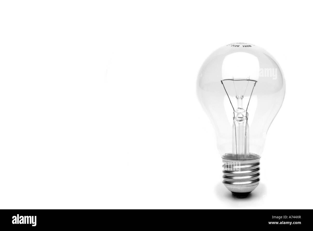 Single light bulb cut out still life Stock Photo - Alamy