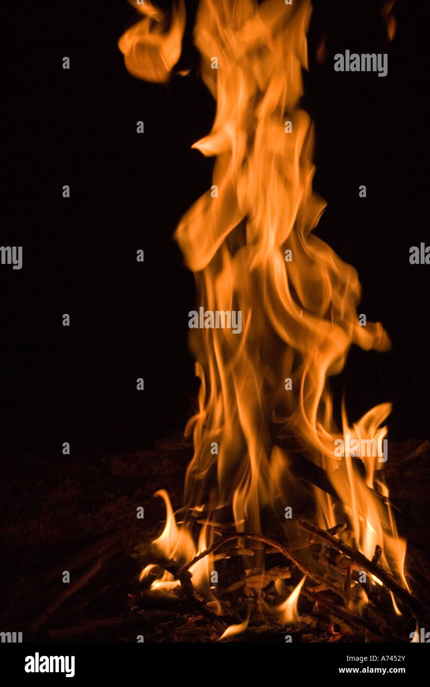Buring fire at slow shutter speed Stock Photo - Alamy