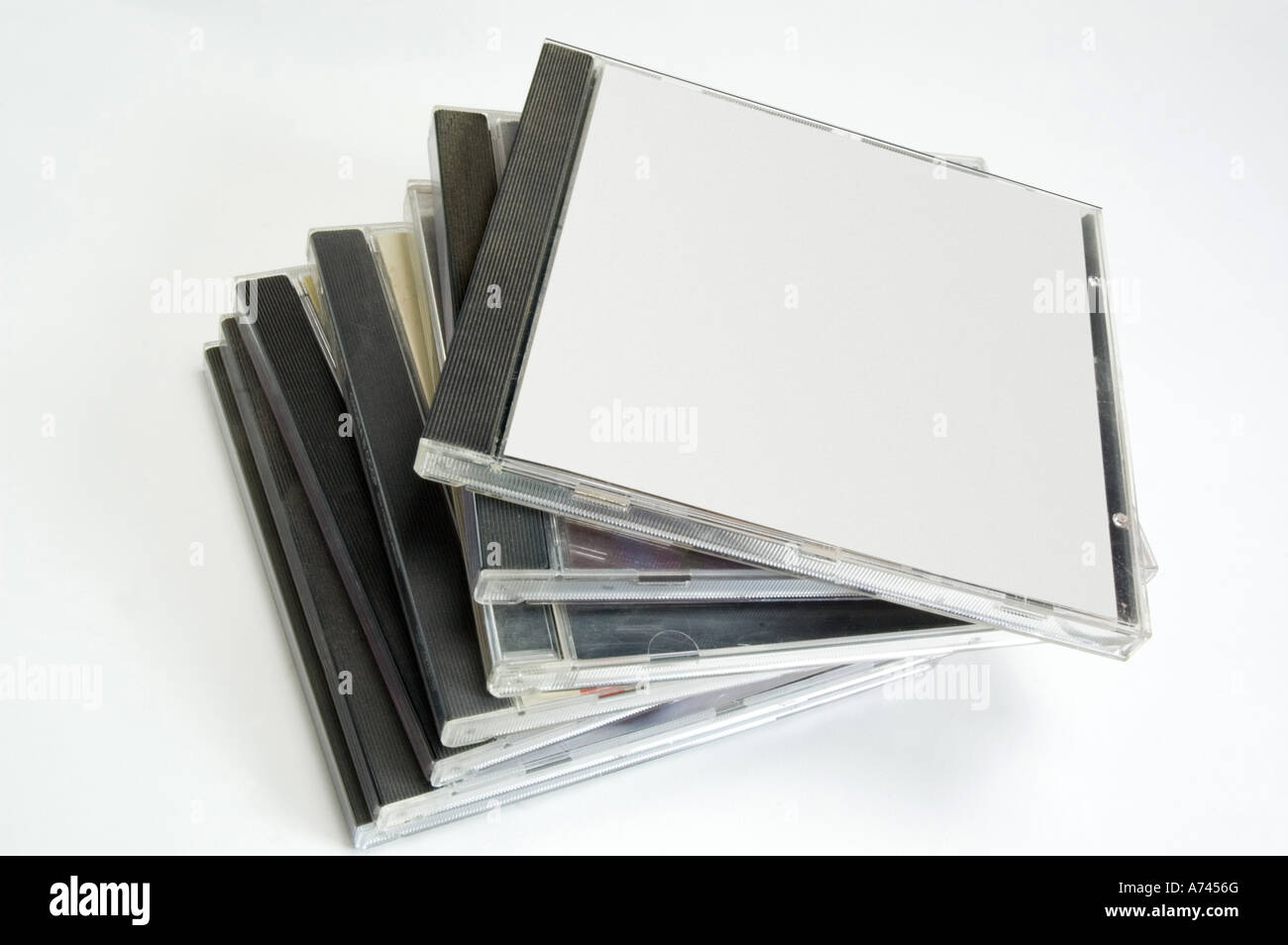 Stack of CD jewel cases Stock Photo - Alamy