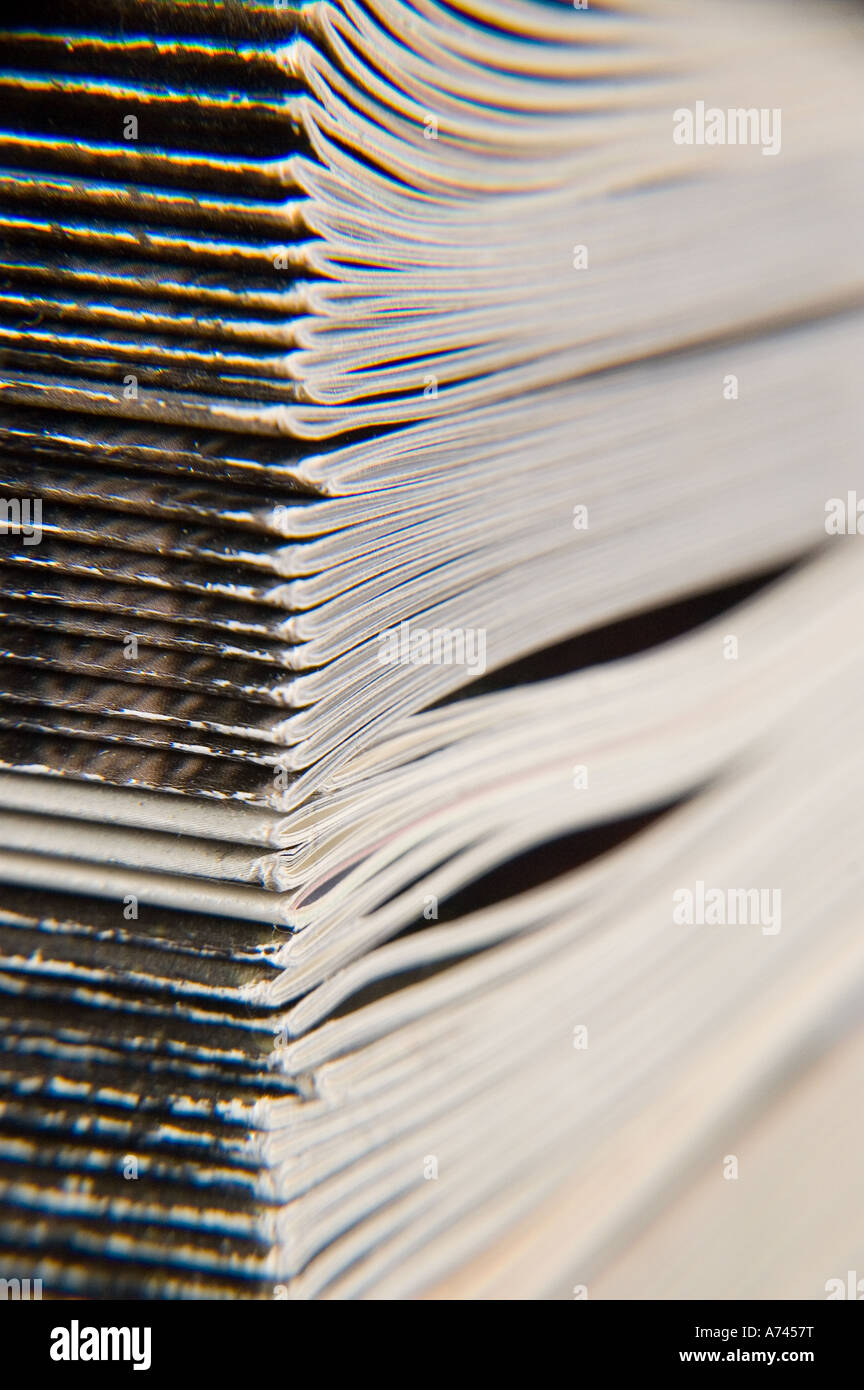 Stack of magazines Stock Photo - Alamy