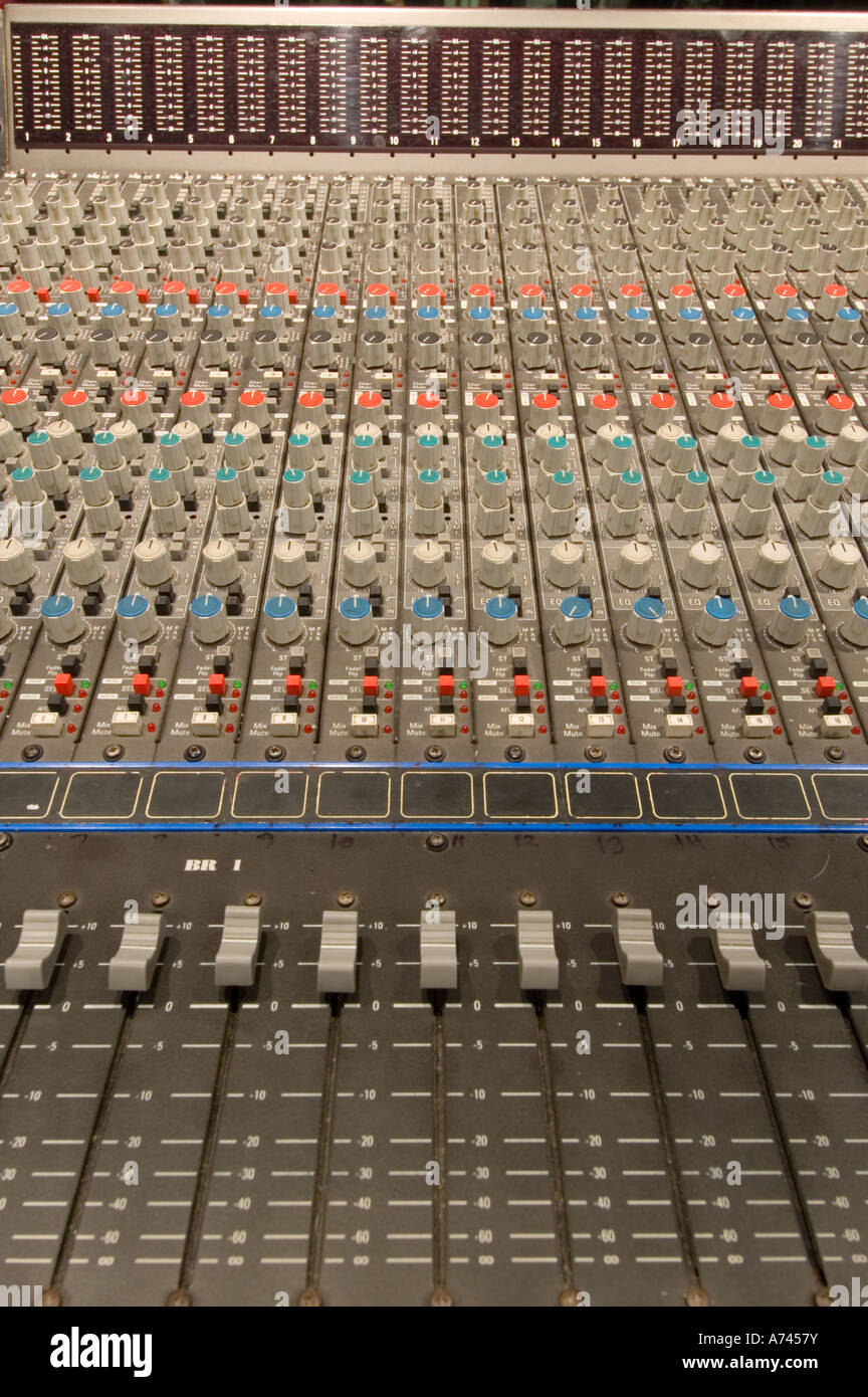 Studio mixing console Stock Photo - Alamy