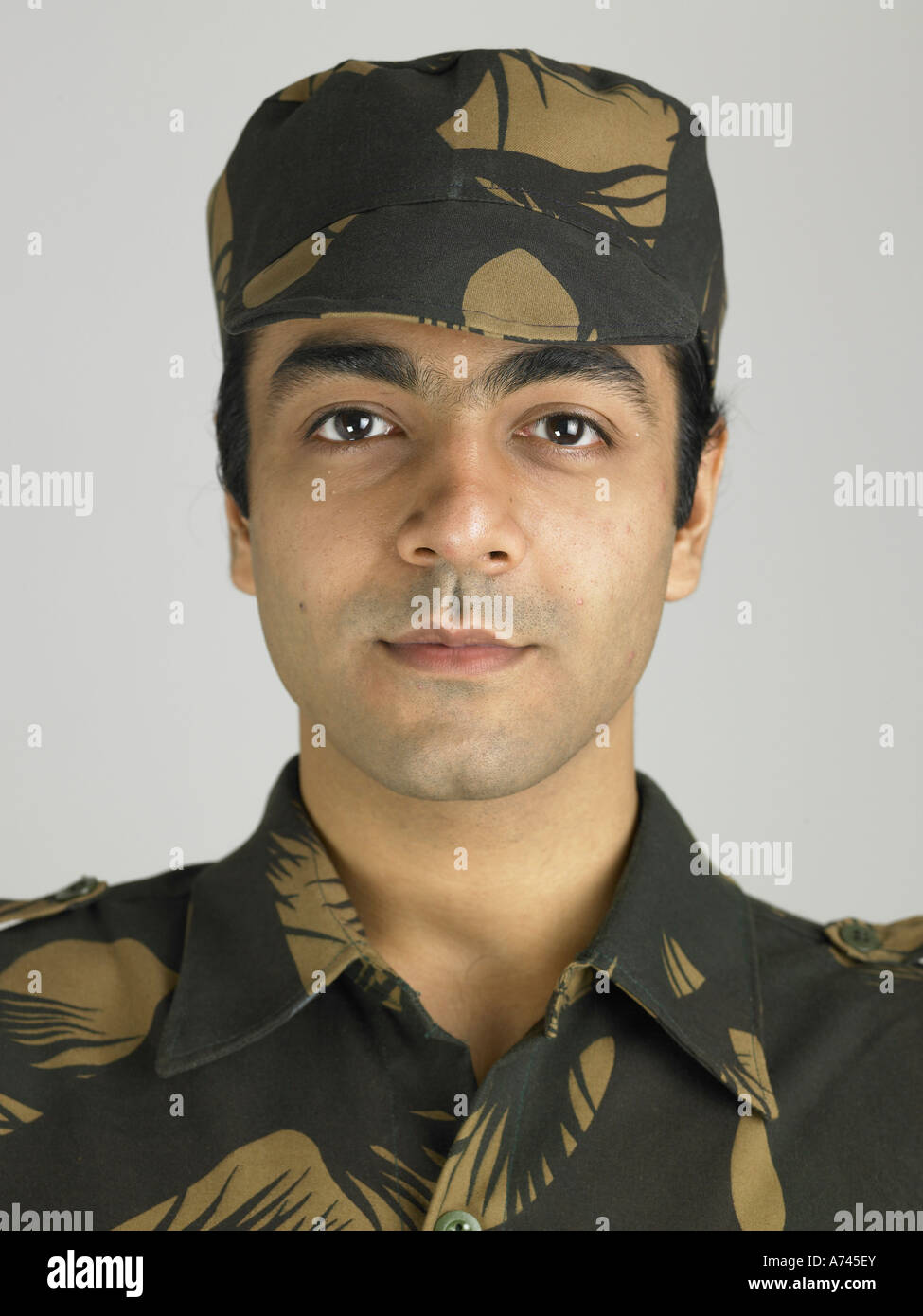 VDA 201748 Close ups of Indian army soldier in happy expression MR 702A ...