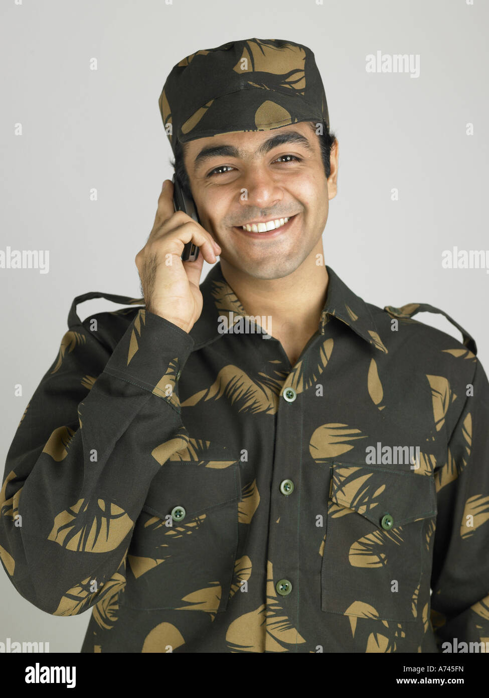 Army Soldier Talking On Mobile High Resolution Stock Photography and ...