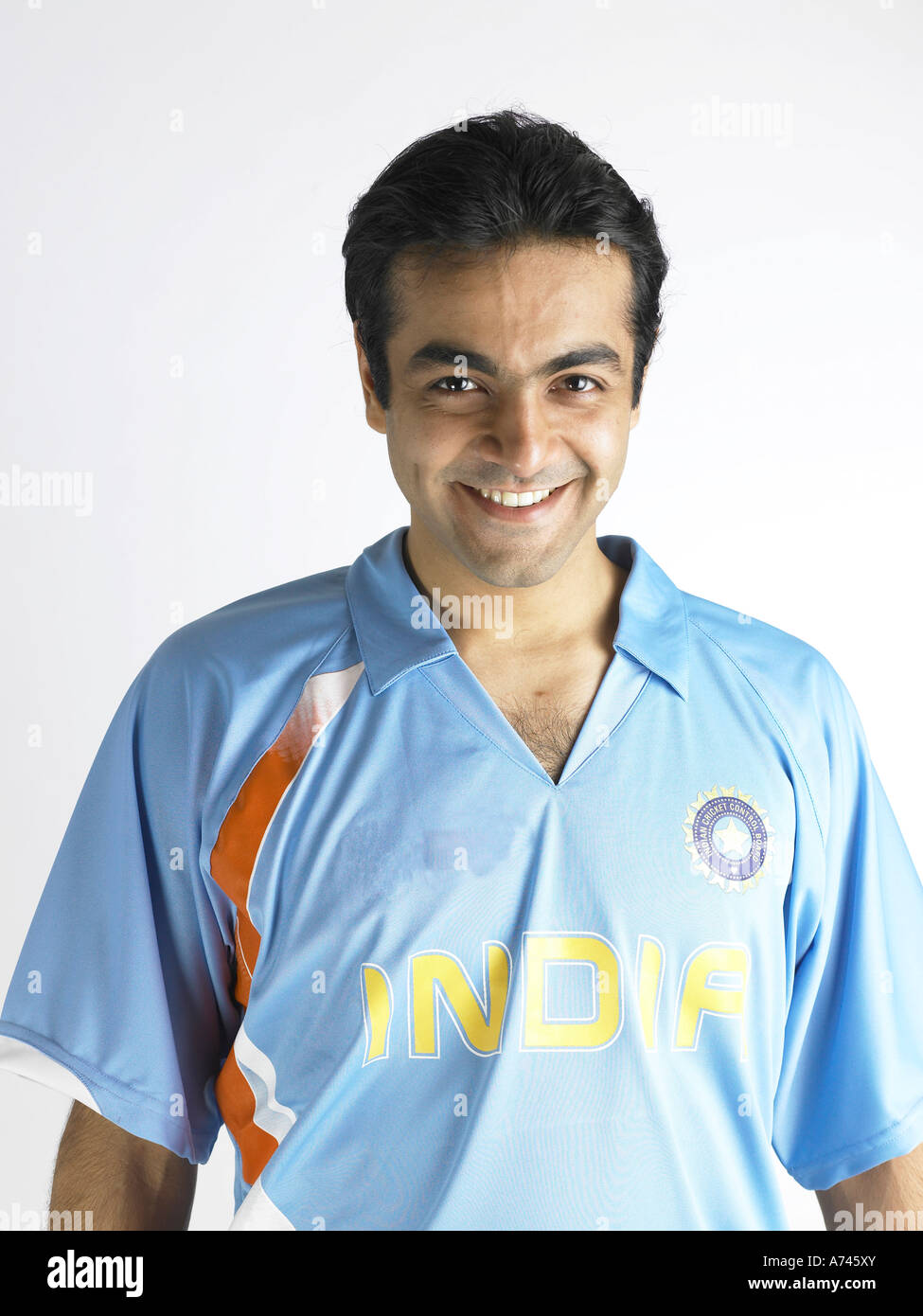 Portrait cricket player smiling indian hi-res stock photography and ...