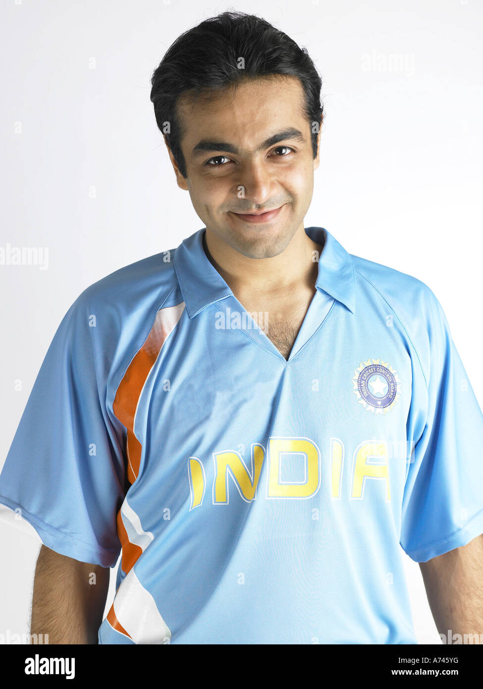 Portrait cricket player smiling indian hi-res stock photography and ...
