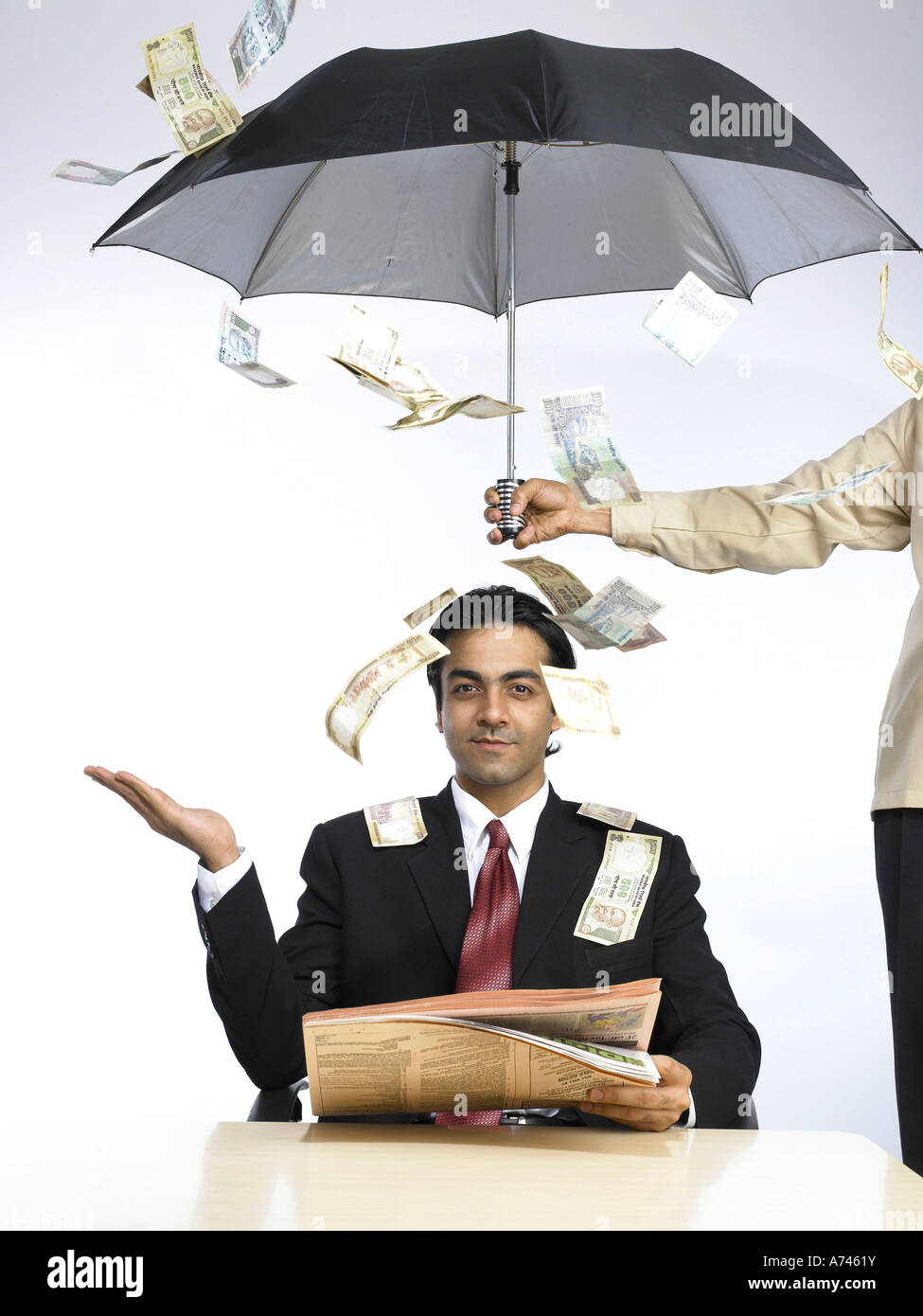 Indian Business Man Falling Money High Resolution Stock Photography and ...