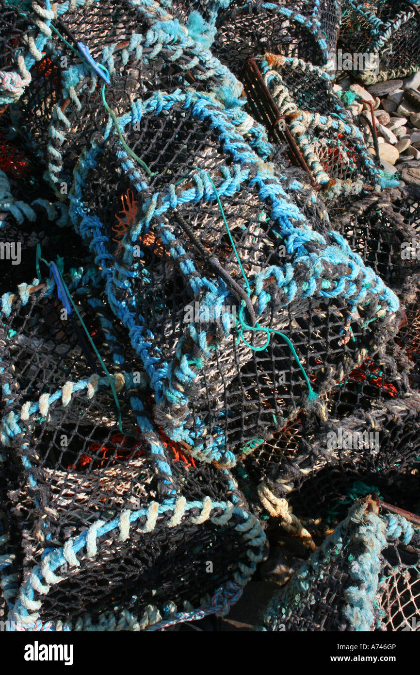 crab lobster shellfish pots in Meenlaragh, County Donegal, Republic of ...