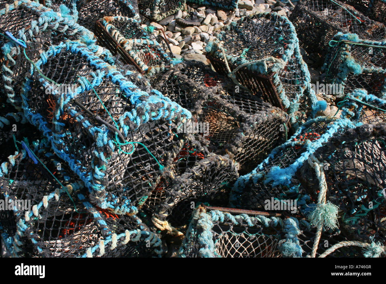 crab lobster shellfish pots in Meenlaragh, County Donegal, Republic of ...