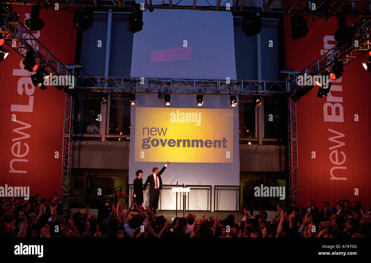 LABOUR PARTY ELECTION VICTORY NIGHT MAY 1997 Stock Photo - Alamy