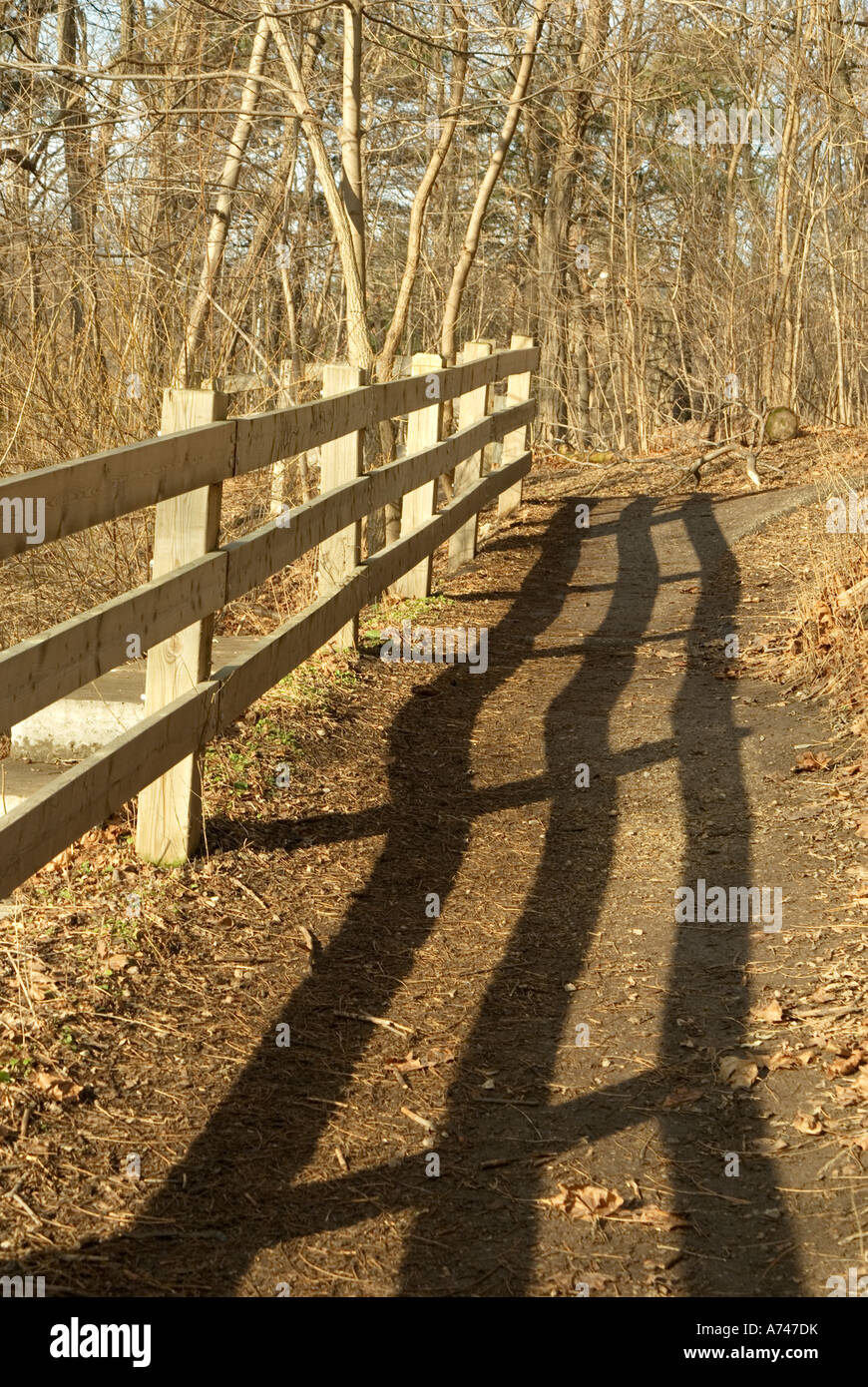 Fence and trail Stock Photo - Alamy