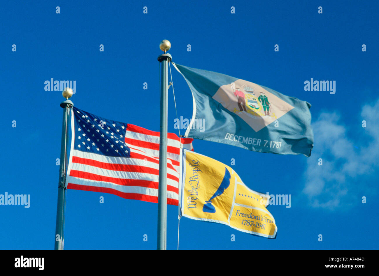 Delaware flag hi-res stock photography and images - Alamy