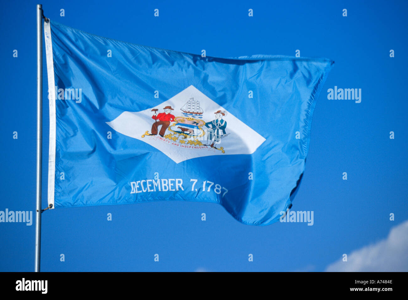 State Flag of Delaware Stock Photo - Alamy