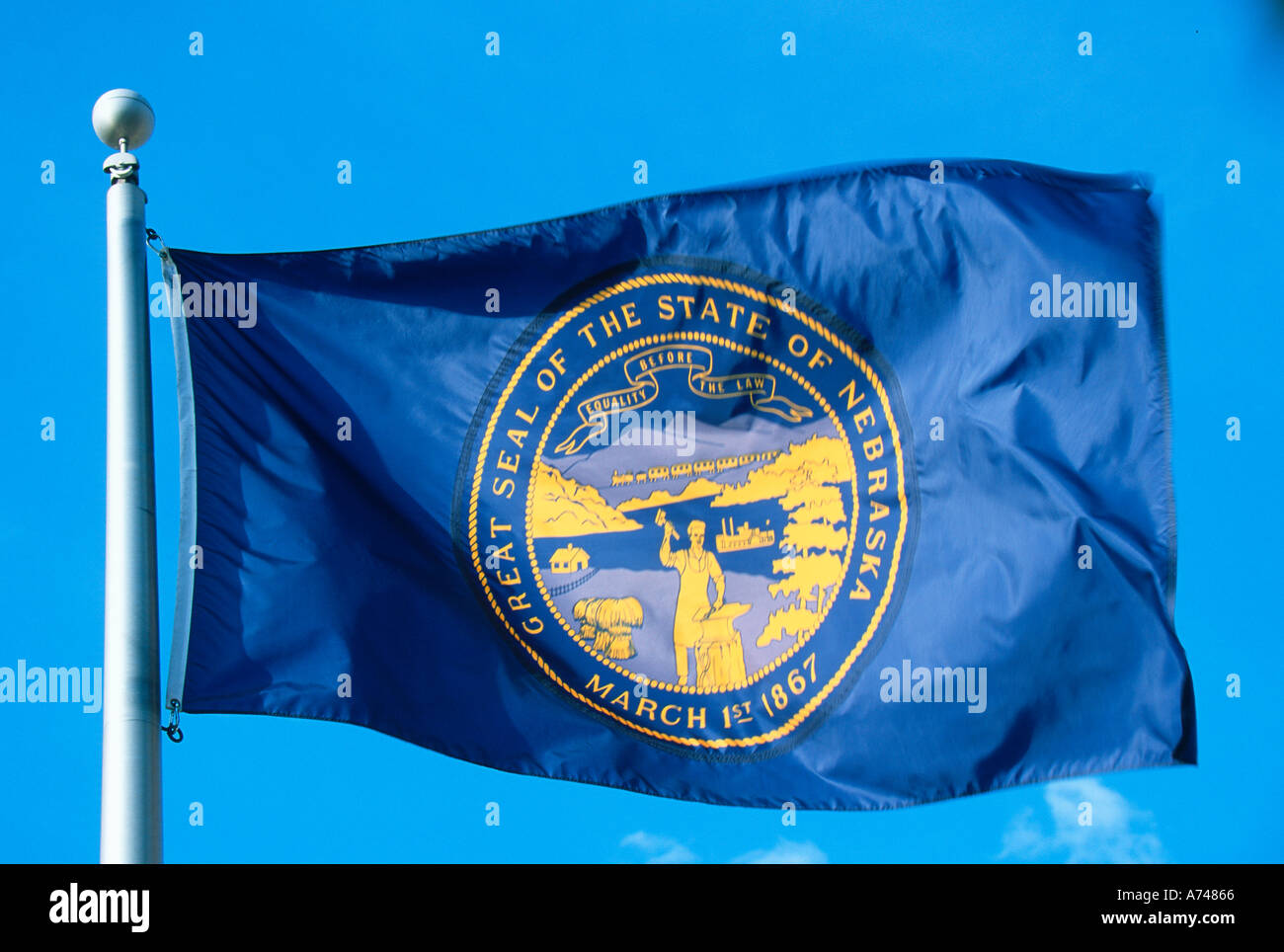 State Flag of Nebraska Stock Photo - Alamy
