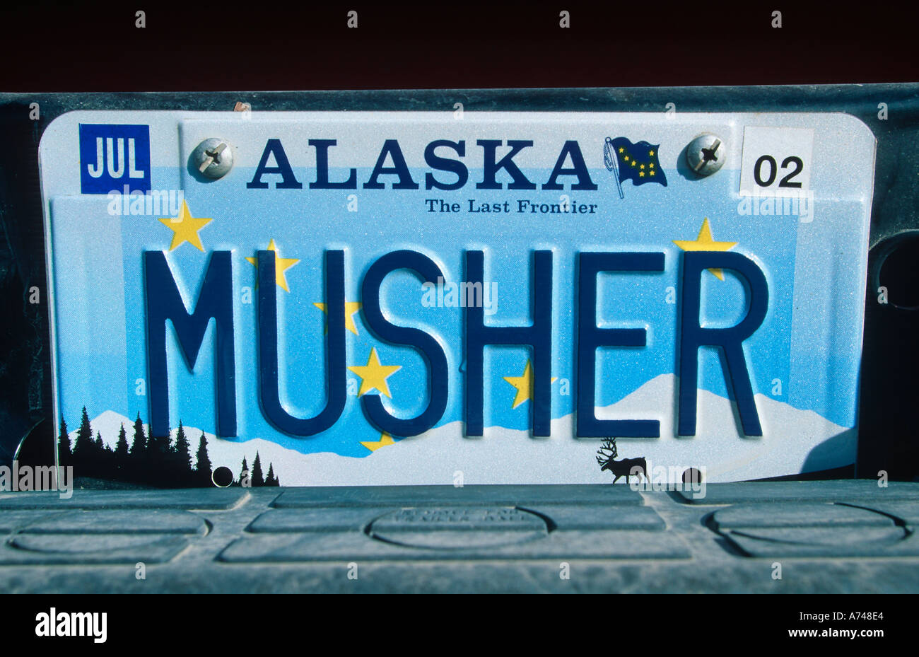 Alaska vehicle license plate hi-res stock photography and images - Alamy