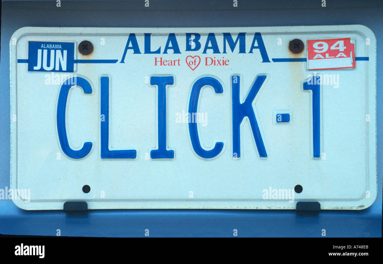 Alabama license plate hi-res stock photography and images - Alamy