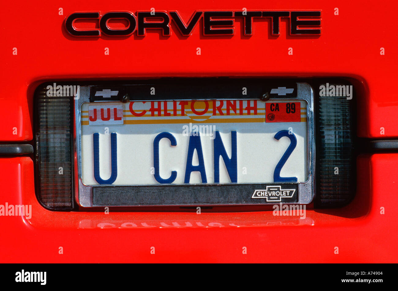 Vanity License Plate California Stock Photo - Alamy