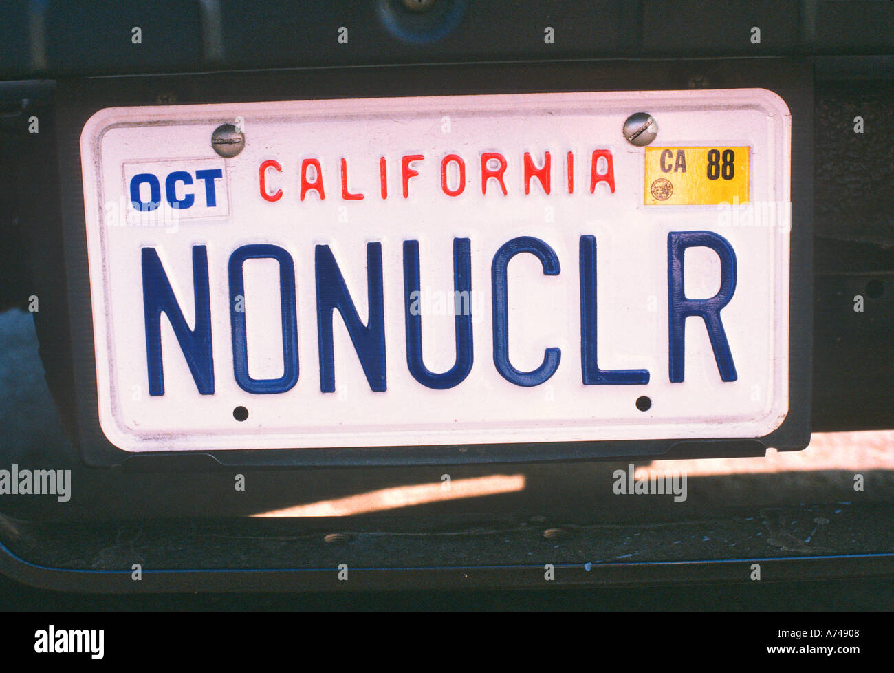 Vanity License Plate California Stock Photo - Alamy