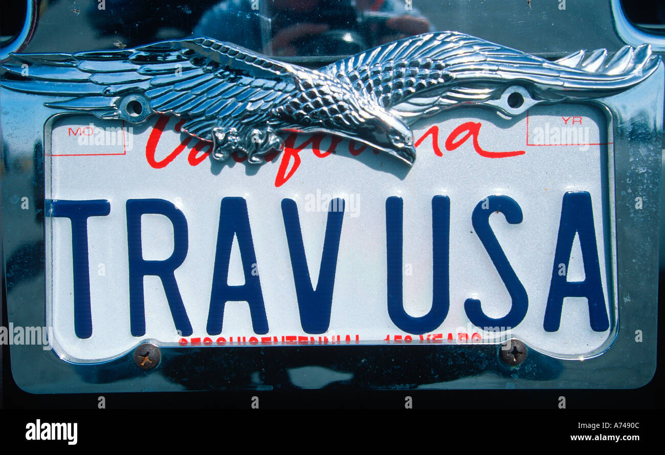 Vanity License Plate California Stock Photo - Alamy