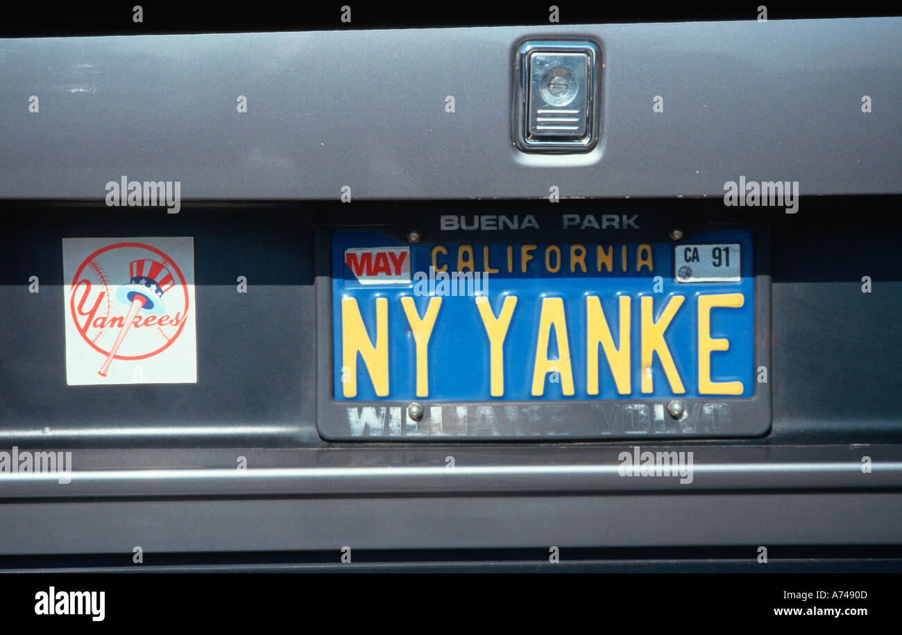 Vanity License Plate California Stock Photo - Alamy