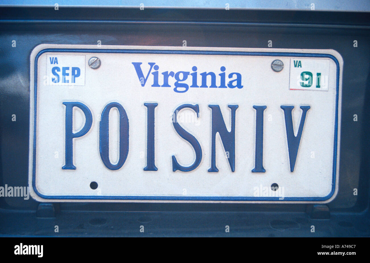 Virginia state license plate hi-res stock photography and images - Alamy
